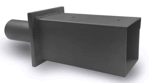 15 Foot Square Steel Light Pole | 4 Inches Wide | Anchor Base