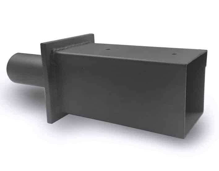 15 Foot Square Steel Light Pole | 4 Inches Wide | Anchor Base