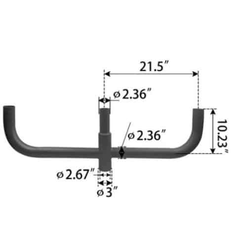 20 Foot Steel Square Light Pole | 4 Inches Wide | 11 Gauge
