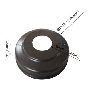 4 Inch Steel Round Pole Installation Kit with Base Cover